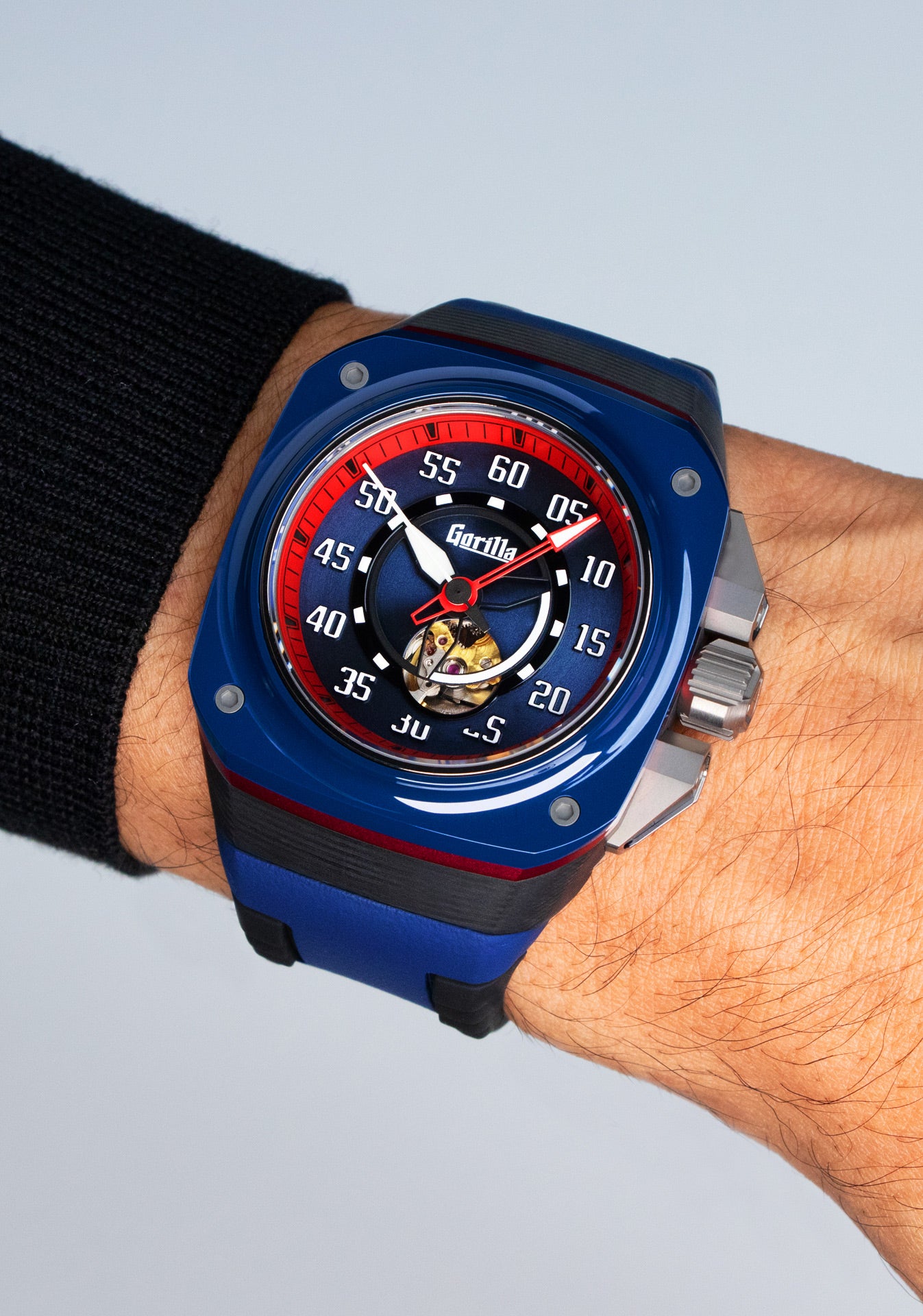 Blue Demon 44MM swiss watch for men – Gorilla Watches